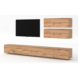 WOHNWAND Loriano V Eiche, Wotan 300/102/32 cm Anbauwand
