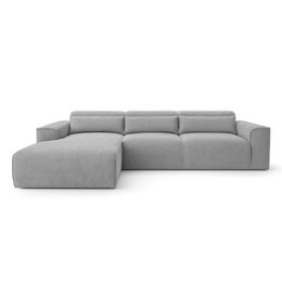 ECKSOFA L Form Ruyam Dunkelgrau 310/165/78 cm &ndash; Schlaffunktion Links