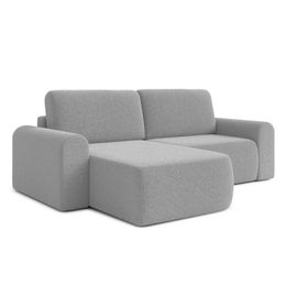 ECKSOFA L Form Otterton Hellgrau 250/180/95 cm Links mit Schlaffunktion