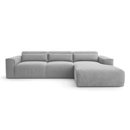 ECKSOFA L Form Ruyam Hellgrau 310/165/78 cm &ndash; Schlaffunktion Rechts