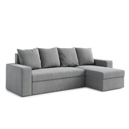ECKSOFA L Form Climpy Grau 242/145/98 cm &ndash; mit Schlaffunktion und Bettkasten