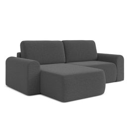 ECKSOFA L Form Otterton Dunkelgrau 250/180/95 cm Links mit Schlaffunktion