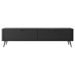 LOWBOARD Vespasia 2T Schwarz 200/51,2/38 cm &ndash; Geriffelten Fronten