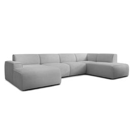 WOHNLANDSCHAFT Didim Hellgrau 378/220/78 cm &ndash; gro&szlig;es Sofa stilvoll & bequem R