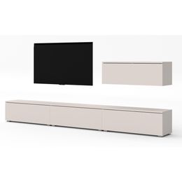 WOHNWAND Loriano IV Beige Kaschmir 300/70,5/32 cm &ndash; H&auml;ngend und Stehend