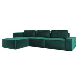 ECKSOFA L Form Arkleton Gr&uuml;n 360/180/93 cm Links Stil & Komfort