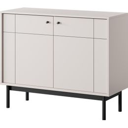 SIDEBOARD Cypressa 2T Beige 104/83/39 cm &ndash; mit Beinen auf Gestell