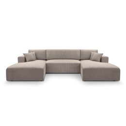 WOHNLANDSCHAFT Catea Beige 364/145/85 cm mit Schlaffunktion