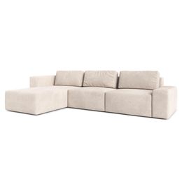 ECKSOFA L Form Arkleton Beige 360/180/93 cm Links Stil & Komfort