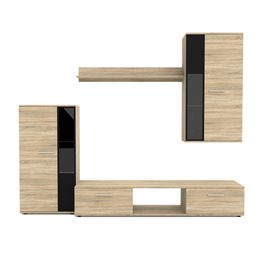 WOHNWAND Formilo Sonoma Eiche 294/180/40 cm Hochwertige TV Wohnwand