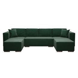 WOHNLANDSCHAFT Vinoria Gr&uuml;n 327/180/82 cm mit Schlaffunktion