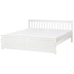 Beliani BETT mit Lattenrost 180x200 cm Wei&szlig; Olendon