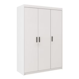 KLEIDERSCHRANK Storicos Wei&szlig; 133/190,5/53 cm - Modern 3-t&uuml;rig