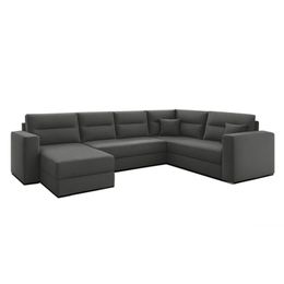 WOHNLANDSCHAFT Lovere Dunkelgrau 314/217/90 cm mit Bettkasten Schlaffunktion Relaxfunktion