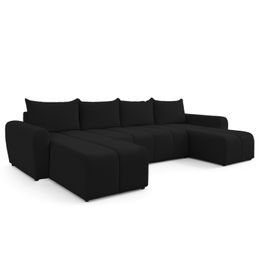 WOHNLANDSCHAFT Ferrande Schwarz 318/149/91 cm mit Bettkasten Schlaffunktion Relaxfunktion