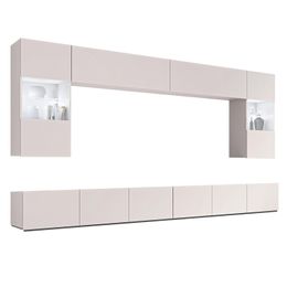 WOHNWAND Kossana 1 Modern Beige 300/154/43 cm Stilvoll