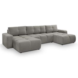 WOHNLANDSCHAFT Hosio Grau 359/177/88 cm mit Schlaffunktion