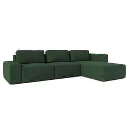 ECKSOFA L Form Arkleton Dunkelgr&uuml;n 360/180/93 cm Rechts Bequem & Modern