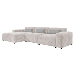 ECKSOFA L Form Jughlio Beige 331/165/75 cm Links mit Schlaffunktion