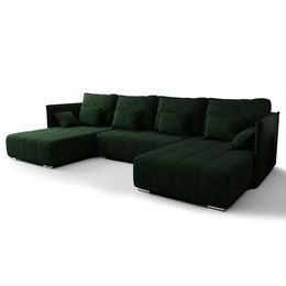 WOHNLANDSCHAFT Florinna Gr&uuml;n 345/182/87 cm mit Schlaffunktion