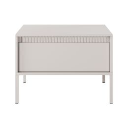 COUCHTISCH Trentinis 1S Beige 68/48,4/68 cm &ndash; Geriffelten Fronten