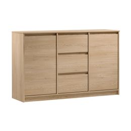 SIDEBOARD Mormanno 2T 3S Eiche Cremona &ndash; klassisches Design im Holzdekor