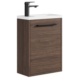 Badplaats G&Auml;STE-WC-M&Ouml;BELSET Florence 2 Teile Walnuss Braun - 40 x 22 x 50 cm