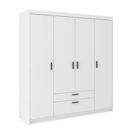 KLEIDERSCHRANK Storicos Wei&szlig; 176,3/190,5/53 cm - 4T2S Modern mit Schubladen