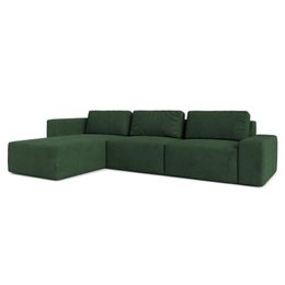 ECKSOFA L Form Arkleton Dunkelgr&uuml;n 360/180/93 cm Links Stil & Komfort