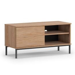 LOWBOARD Queba 1T Hellbraun 100/50/41 cm &ndash; TV M&ouml;bel Holzoptik klein