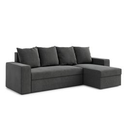 ECKSOFA L Form Climpy Anthrazit 242/145/98 cm &ndash; mit Schlaffunktion und Bettkasten