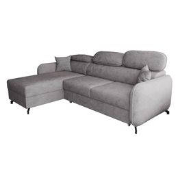 ECKSOFA L Form Ribella 5 Grau 265/180/100 cm Links mit Schlaffunktion