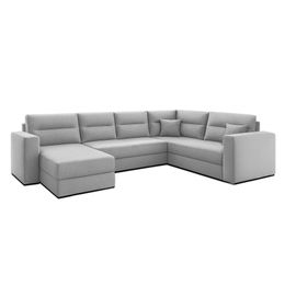 WOHNLANDSCHAFT Lovere Grau 314/217/90 cm mit Bettkasten Schlaffunktion Komfort