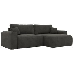 ECKSOFA NEKSON L - Dunkelgrau Velvet