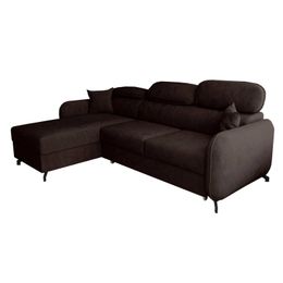 ECKSOFA L Form Ribella 5 Schokobraun 265/180/100 cm Links mit Schlaffunktion