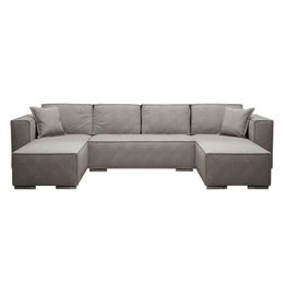 WOHNLANDSCHAFT Vinoria Hellgrau 327/180/82 cm mit Schlaffunktion