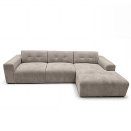 ECKSOFA L Form Corlu Beige 310/165/78 cm &ndash; stilvolle kleine Eckcouch Rechts