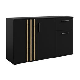 SIDEBOARD Turell 3D1SZ Schwarz 120/73/35 cm &ndash; Kommode mit Schublade