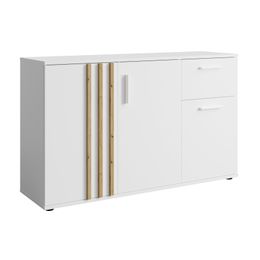 SIDEBOARD Turell 3D1SZ Wei&szlig; 120/73/35 cm &ndash; Kommode mit Schublade