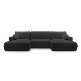 WOHNLANDSCHAFT Peoni Schwarz 364/168/87 cm mit Schlaffunktion