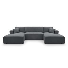 WOHNLANDSCHAFT Catea Grau 364/145/85 cm mit Schlaffunktion