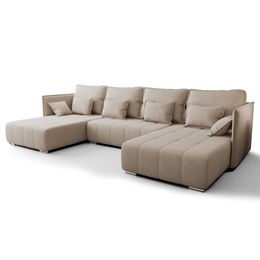 WOHNLANDSCHAFT Florinna Beige 345/182/87 cm mit Schlaffunktion