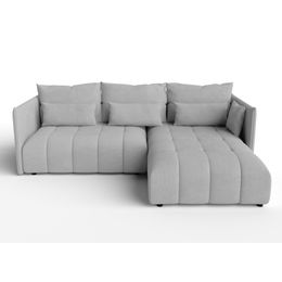 ECKSOFA L Form Cosmova Hellgrau 248/180/83 cm mit Schlaffunktion