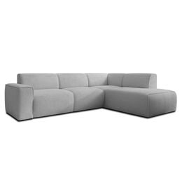 ECKSOFA L Form Didim Hellgrau 292/220/78 cm &ndash; gro&szlig;es Sofa stilvoll & bequem R