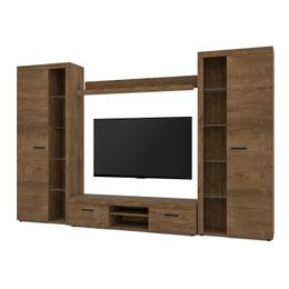 WOHNWAND Spacoro XL Lefkas 300/190/40 cm Viel Stauraum ohne LED