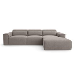 ECKSOFA L Form Ruyam Hellbraun 310/165/78 cm &ndash; Schlaffunktion Rechts