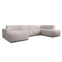 WOHNLANDSCHAFT Didim Taupe 378/220/78 cm &ndash; gro&szlig;es Sofa stilvoll & bequem R