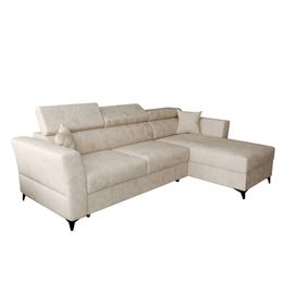 ECKSOFA L Form Ribella Beige 265/180/100 cm Rechts mit Schlaffunktion