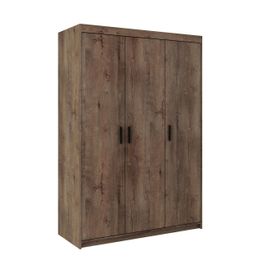 KLEIDERSCHRANK Storicos Eiche Lefkas 133/190,5/53 cm - Modern 3-t&uuml;rig
