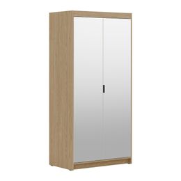 KLEIDERSCHRANK Storicos Ge&ouml;lte Eiche 89,7/190,5/53 cm - 2T Modern mit Spiegel
